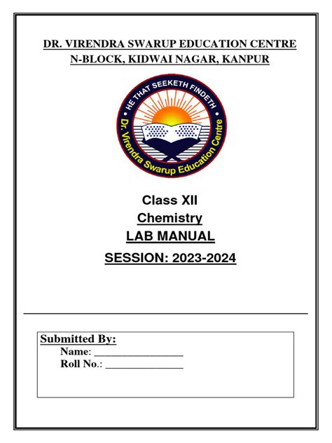Chem Practical File Pdf