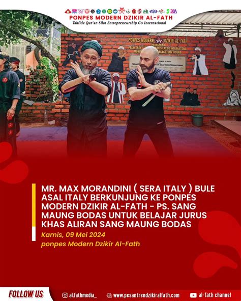 Mr Max Morandini Sera Italy Bule Asal Italy Berkunjung Ke Ponpes