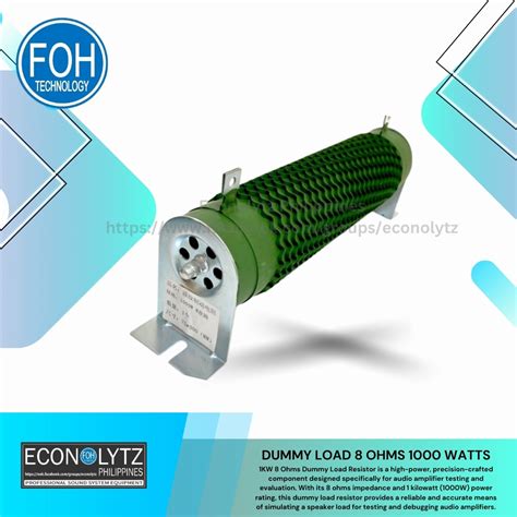 1pc Dummy Load 8 Ohms 1000 Watts Load Resistor Is A High Power Design Specifically For Audio