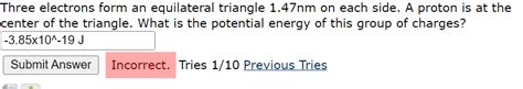 Solved Three Electrons Form An Equilateral Triangle 147nm