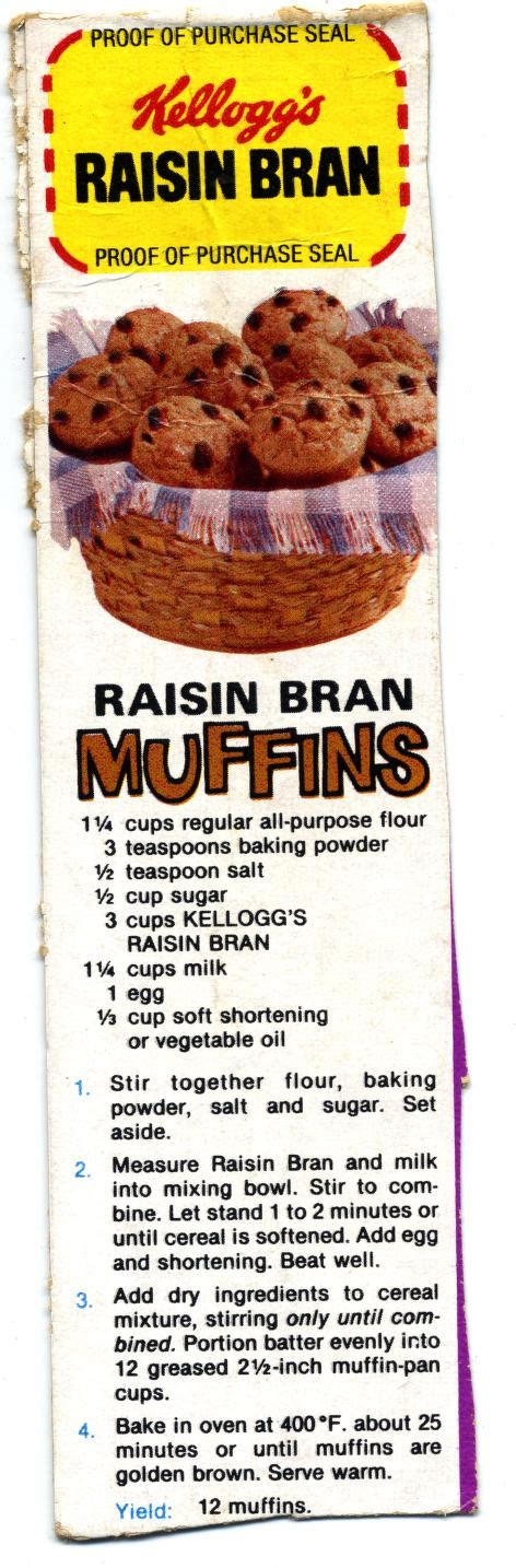 Recipe Kellogs Raisin Bran Muffins General Foods Free Download