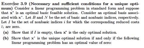 Consider A Linear Programming Problem In Standard