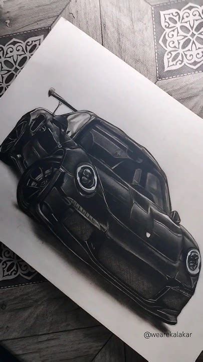 Porsche 911 Gt3🏎️🔥drawing Shorts Art Viral Car Porsche Youtube