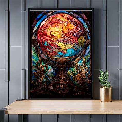 Stained Glass Globe Jigsaw Puzzle 3005001000 Piece Etsy