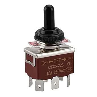 Heschen Metal Toggle Switch DPDT Momentary 3 Position ON OFF ON