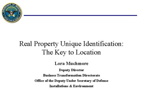 Real Property Unique Identification The Key To Location