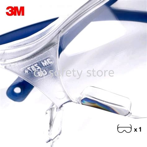 3m 10434 Virtua Sport Safety Eyewear Asian Fit Anti Fog Clear Lensblue
