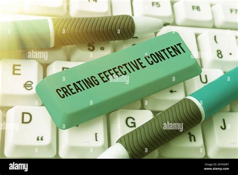 Hand Writing Sign Creating Effective Content Concept Meaning Valuable Information Informative