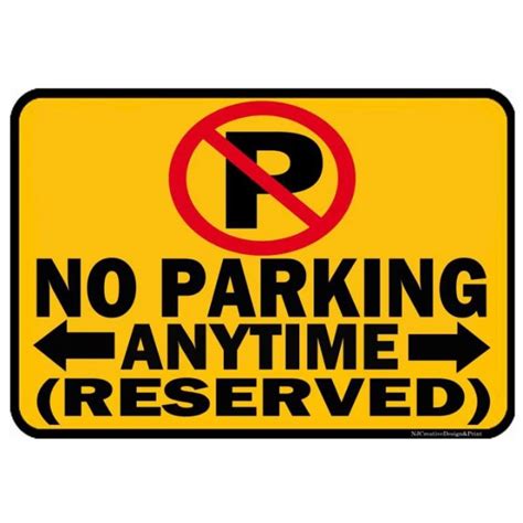 No Parking Anytime Reserved Signage A4 Lazada Ph