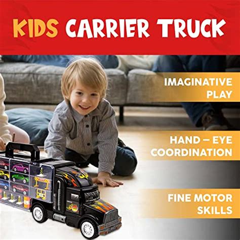 Toysery Transport Car Carrier Truck Toy 20 Inch Truck Toy With 6