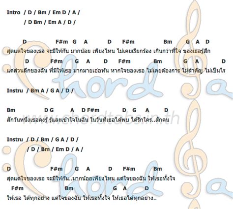 สุดแต่ใจเธอคอร์ด คอร์ด สุดแต่ใจเธอ ฤทธิพร อินสว่าง