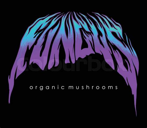 Fungus Word Lettering Typography Stock Vector Colourbox
