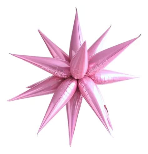 Globos Estrella Picos Met Licos D Puntas Pulgada Rosa