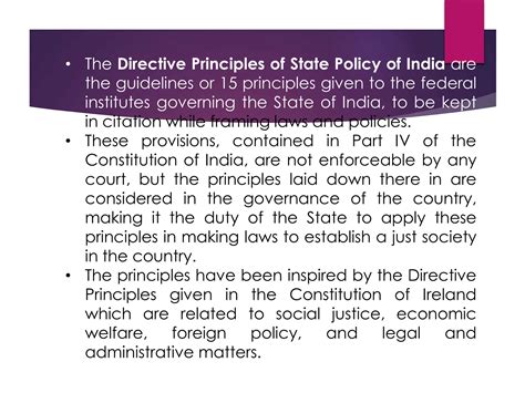 Part Of Constitution Directive Principles Of State Policy How It