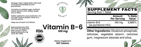Vitamin B 6 — Botanical Bounty