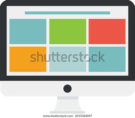 Computer Screen Color Palette On White Stock Vector Royalty Free