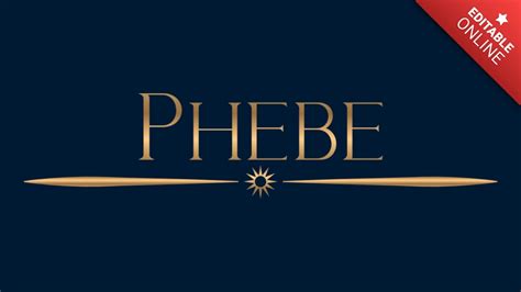 Phebe Luxury Golden Text Effect Generator