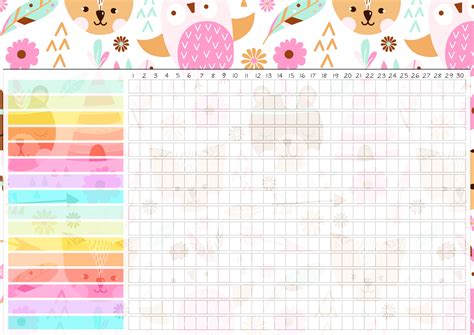 Трекер распечатать шаблон 89 фото