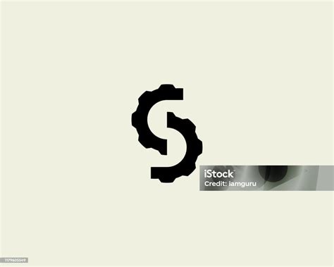 S 편지 서비스 기어 로고 아이콘 디자인 추상 현대 미니멀 스타일 일러스트 수리 톱니 바퀴 벡터 엠블럼 기호 기호 마크 로고 타입 개성 개념에 대한 스톡 벡터 아트 및 기타