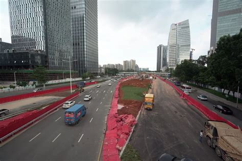 速看桂庙路快速改造工程接近收尾白色跨线桥清晰可见 深圳新闻网