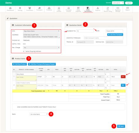How To Edit Quotation 100 Free Gst Billing Software For Every Businesses