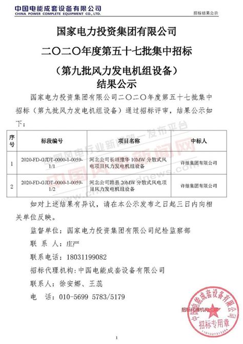许继集团中标30mw分散式风电项目 每日风电