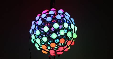 Geodesic Led Sphere Ws2812 Illuminated Sphere With Ping Pong Balls By