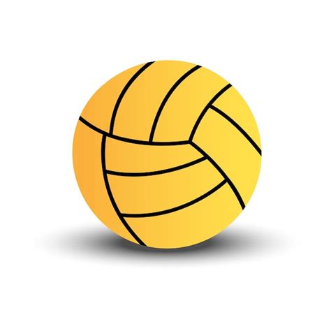 Pelota De Voleibol Sobre Un Fondo Blanco Vector Premium