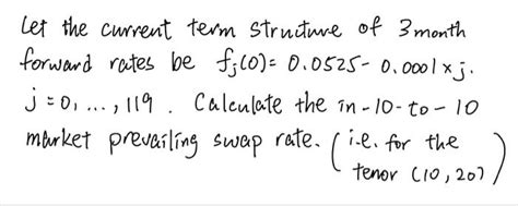 Solved Let The Current Term Structure Of 3 Month Forward