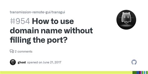 how to use domain name without filling the port · issue 954