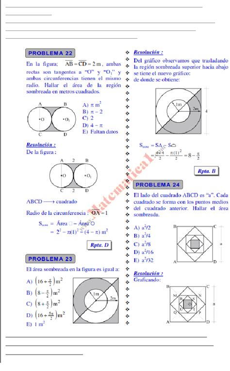 130782701 Areas De Regiones Sombreadas PDF Ejercicios Resueltos De