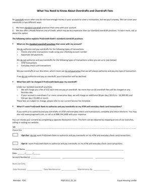 Fillable Online Opt In Opt Out Notice Form ProGrowth Bank Fax Email
