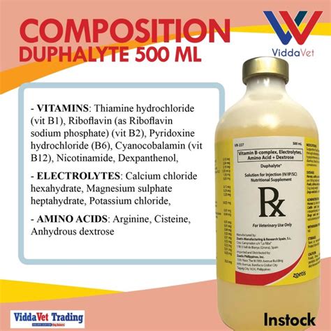 Duphalyte 500 Ml Vitamins Mineral Amino Acid Dextrose Solution For Pets