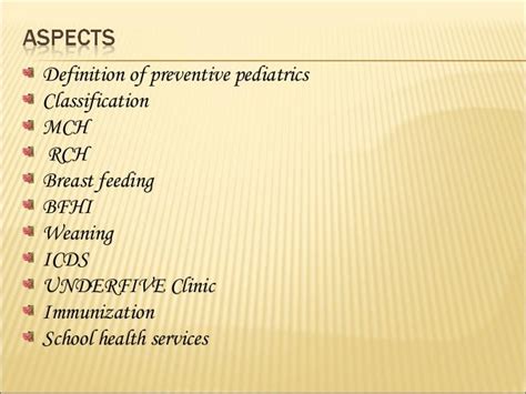 Preventive Pediatrics