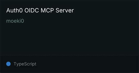 Auth0 Oidc Mcp Server Glama