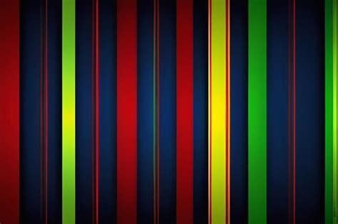 Set Of Abstract Red Green Yellow Stripe Diagonal Lines Light On Dark