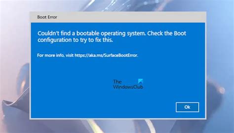 Couldnt Find A Bootable Operating System Surface Error