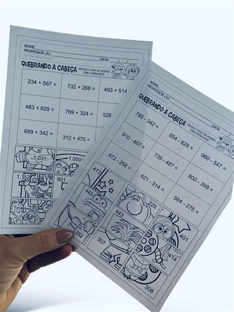 Quebrando A Cabeça Com “divertida Mente” Loja Atividades Suzano