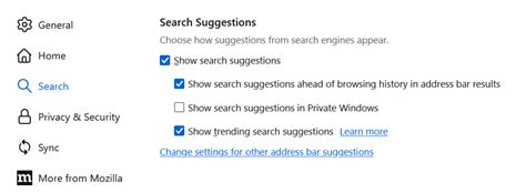 Manage Firefox Search Settings Firefox Help
