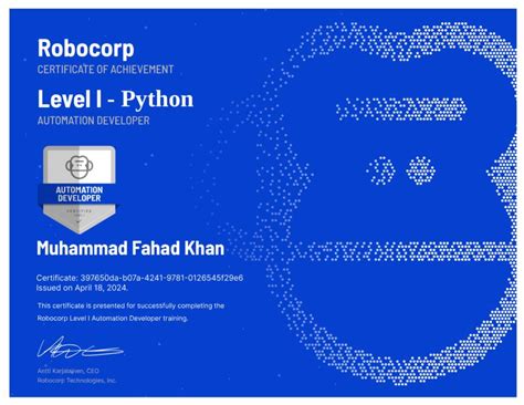 Muhammad Fahad Khan On Linkedin Rpa Python Robocorp Careers