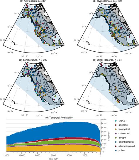 Spatiotemporal Distribution Of The Western North American Holocene