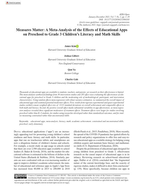 Kim Et Al 2021 Measures Matter A Meta Analysis Of The Effects Of