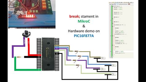 Using Break Command In Mikroc For Pic Hardware Demo Using Pic16f877a Youtube