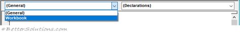 vba events workbook level