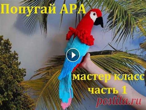 ПОПУГАЙ АРА КРЮЧКОМ, ВЯЗАННЫЙ ПОПУГАЙ, МАСТЕР КЛАСС, ЧАСТЬ 1 Вяжем крюч ...
