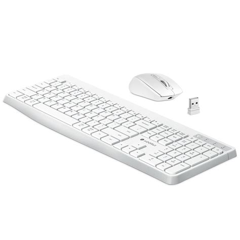 Wireless Keyboard And Mouse Combokoorui Slim Full Size Keyboard And 5
