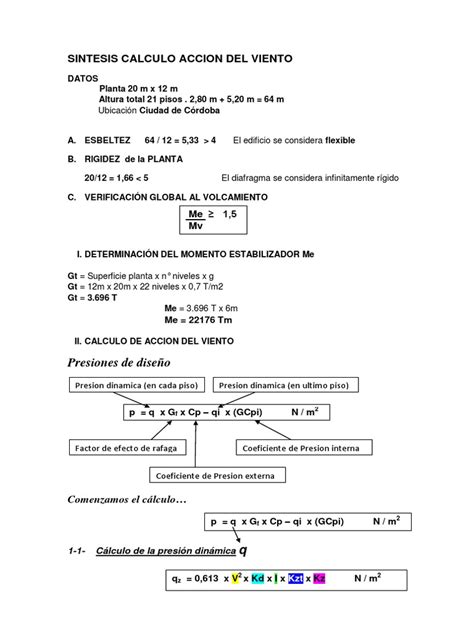 Sintesis Ejercicio Viento Pdf Ingeniería Mecánica Física Aplicada E Interdisciplinaria