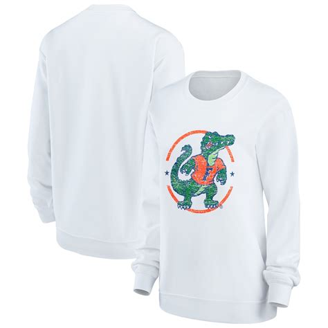 Womens White Florida Gators End Zone Pullover Sweatshirt