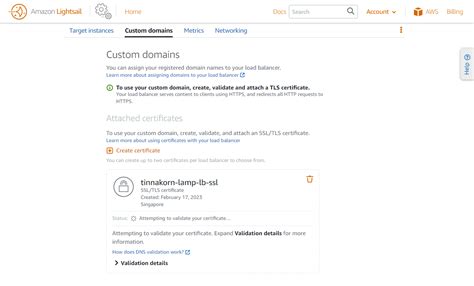 การใช้งาน Lightsail Load Balancer Developersio