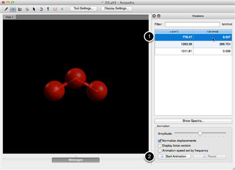Viewing Vibrations Avogadro 1 100 0 Documentation